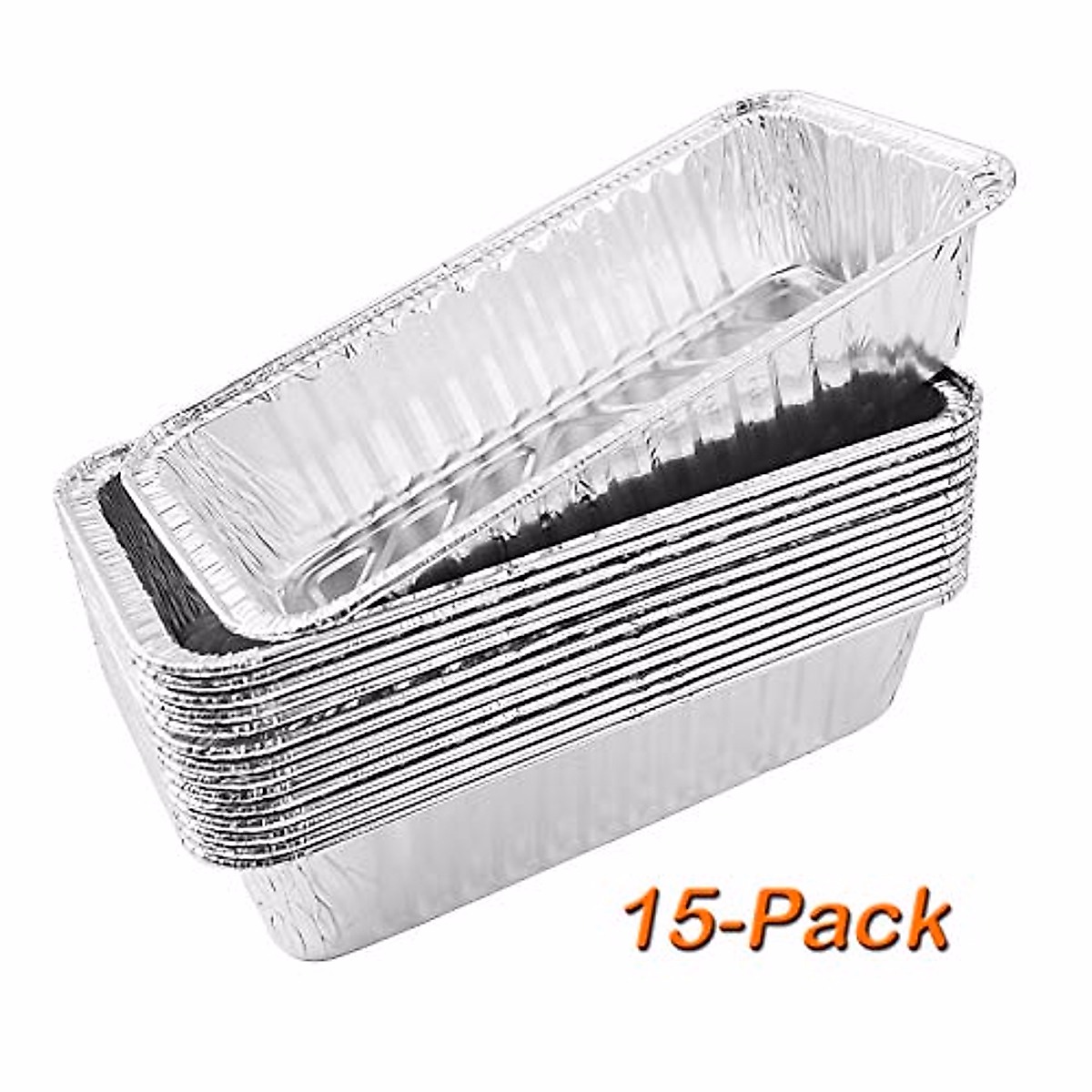 BBQ Future Grease Liners Replacemen for Traeger, 15 Pack Aluminum BBQ Grill Grease Tray Foil Pan Accessories Grease Cup Liner Compatible Traeger Timberline Pellet Grills BAC404
