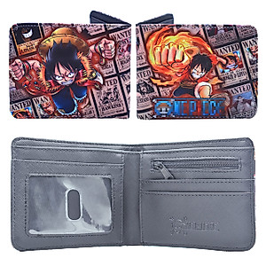 Amatensu Anime Characters Monkey D Luffy wallet Roronoa Zoro wallet Trafalgar D Water Law wallet Portgas D Ace wallet I