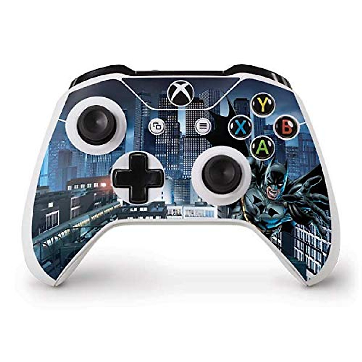 Skinit Decal Gaming Skin compatible with Xbox One S Controller - Officially Licensed Warner Bros Batman Jumps from Building Design