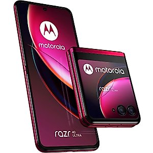Motorola RAZR 40 Ultra 5G Dual 512GB 12GB RAM Unlocked (GSM Only | No CDMA - not Compatible with Verizon/Sprint) Global, NGP Wireless Charger Included, Black
