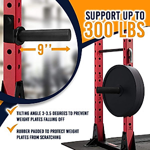 Yes4All Olympic Weight Plate Holder Attachment, Weight Plate Storage for Power Rack 2x2-3x2 - Fit 2 Inches Weight Plates