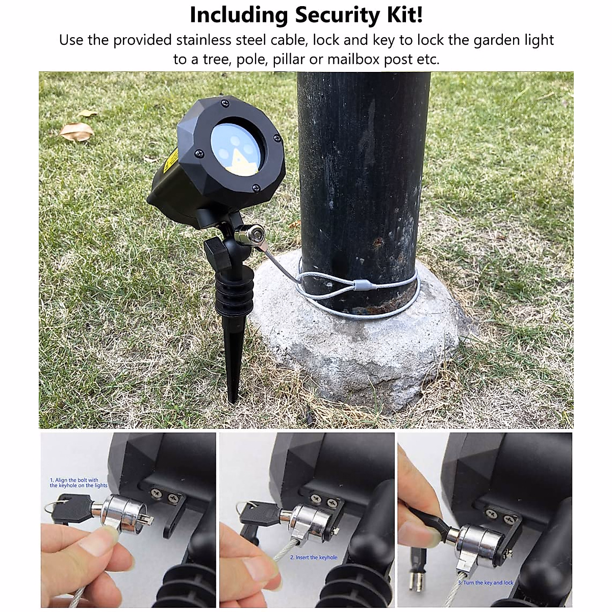 Poeland Garden Lights Moving Laser Christmas Lights Firefly Star Projector for Home and Garden