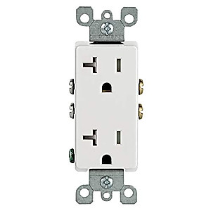 Leviton M02-T5825-Wmp 20a 125v White Decora Tamper Resistant Outlets 10 Count