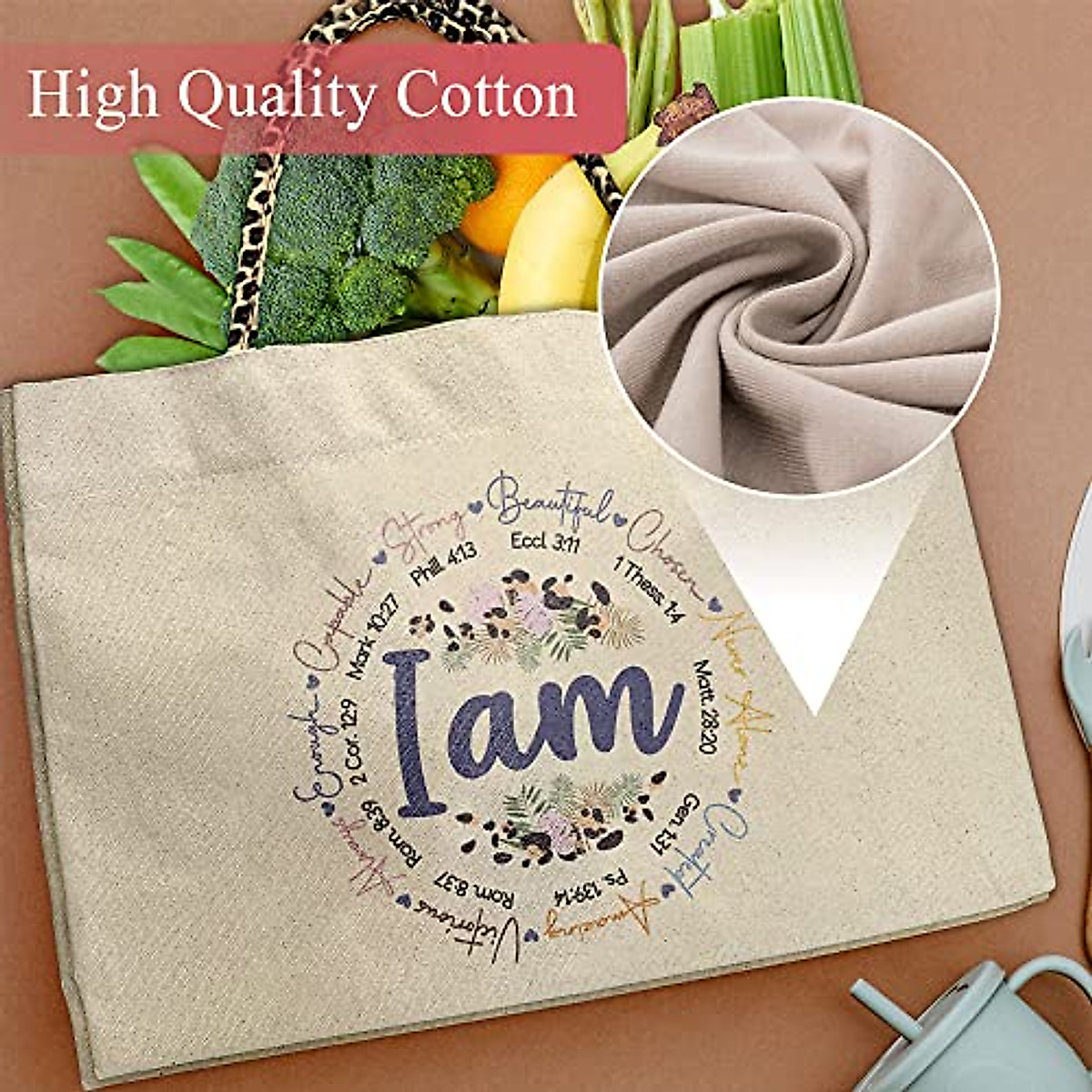 Macorner Cotton Tote Bag Gifts for Women - Mothers Day & Birthday Gift For Mom Friends Women Her Wife Coworkers Sister - Nurse Teacher Bag Gifts - Inspirational Religious Christian Gifts for Women