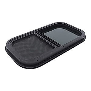 ZAWAYINE RV Window 12" W x 22" H, Tiny House Vertical Slider Window For Cargo Trailer, Vintage Technologies RV Windows For Vertical Sliding Replacement Glass &Trim Set