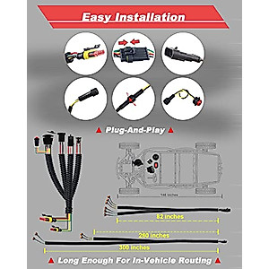 NTHREEAUTO Universal ATV UTV Street Legal Kits, Side-by-Side Turn Signals Kit, Rocker Switch, USB Car Charger, Horn, Hazard Lights Compatible with Polaris Ranger Yamaha Grizzly Honda FourTrax Can-Am