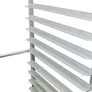 Excellante ALSPR020 20-Tier Pan Rack with 4 Casters (2 Locking, 2 Regular) 20 1/4" x 26" x 69 1/4", Kockdown, NSF, Comes in Set