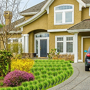 Bird Fiy Artificial Greenery Plastic Wheat Grass Fake Leaves Shrubs Greenery Bushes Indoor Outside Home Garden Office Verandah Wedding Decor / 4Pcs