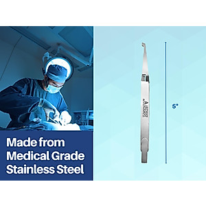 ARTMAN INSTRUMENTS Orthodontic Bracket Placer Tweezers – Self-Holding Bracket Holder Pliers, Stainless Steel, Precision Tool for Orthodontic Procedures, Durable and Autoclavable (Pack of 4)