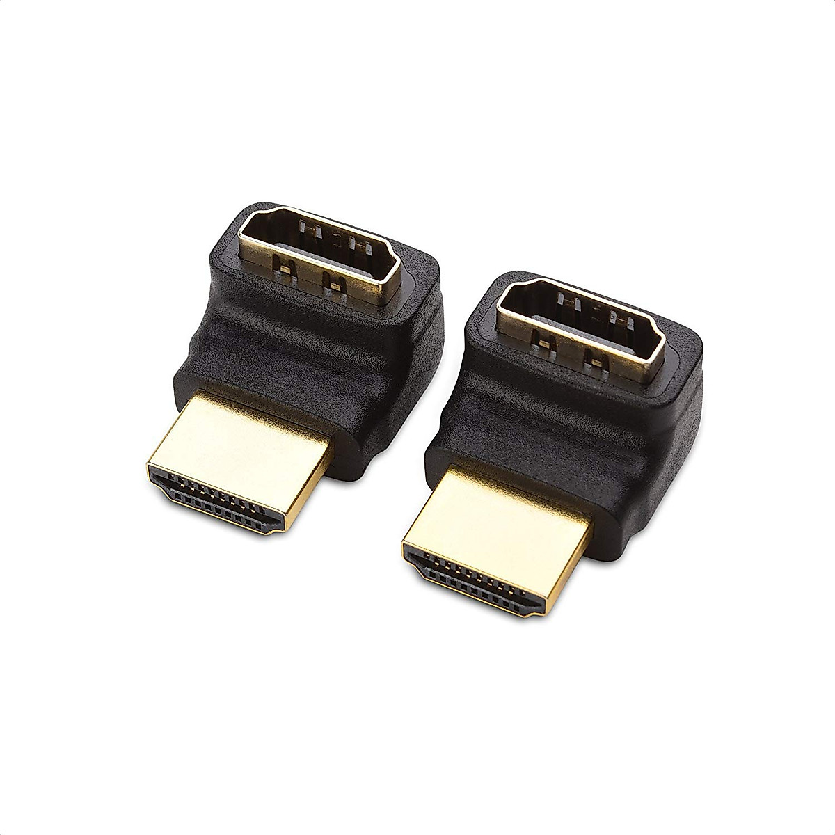 Cable Matters 2-Pack Right Angle HDMI Adapter (270 Degree HDMI Right Angle) with 4K and HDR Support