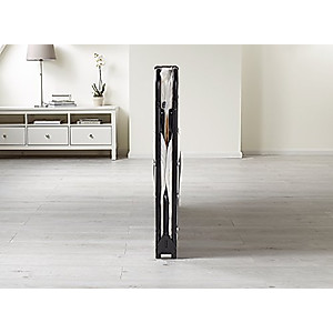 Jay-Be Saver Folding Cot Bed with Rebound e-Fibre Mattress, Lightweight, Regular (101702), Black/White