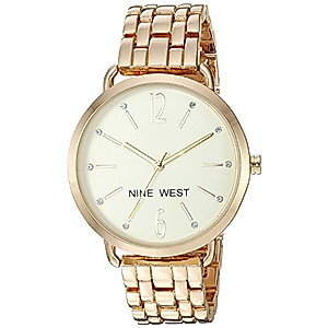 Nine West Women's Quartz Stainless Steel and Alloy Dress Watch, Color:Gold-Toned
