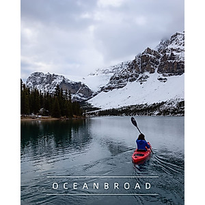 OCEANBROAD Kayak Paddle 90.5in/230cm Alloy Shaft Kayaking Boating Canoeing Oar with Paddle Leash 1 Paddle