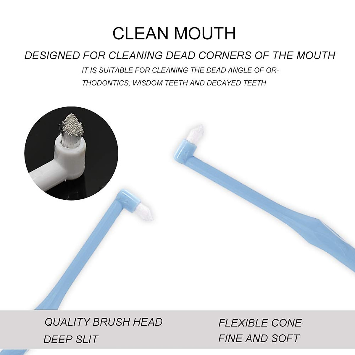 Angzhili 9 Pieces Interspace Toothbrush,End Tuft Orthodontic Toothbrush Tapered Orthodontic Brush for Hard to Reach Areas,Gap Toothbrush for Orthodontic Braces Bridges and Implants