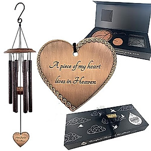 Memorial Wind Chime Gifts Personalized in Heaven Memorial Gift Sympathy Wind Chime for Funeral Loss in Memory of Loved One Copper Listen to the Wind Memorial Garden Remembering a loved one