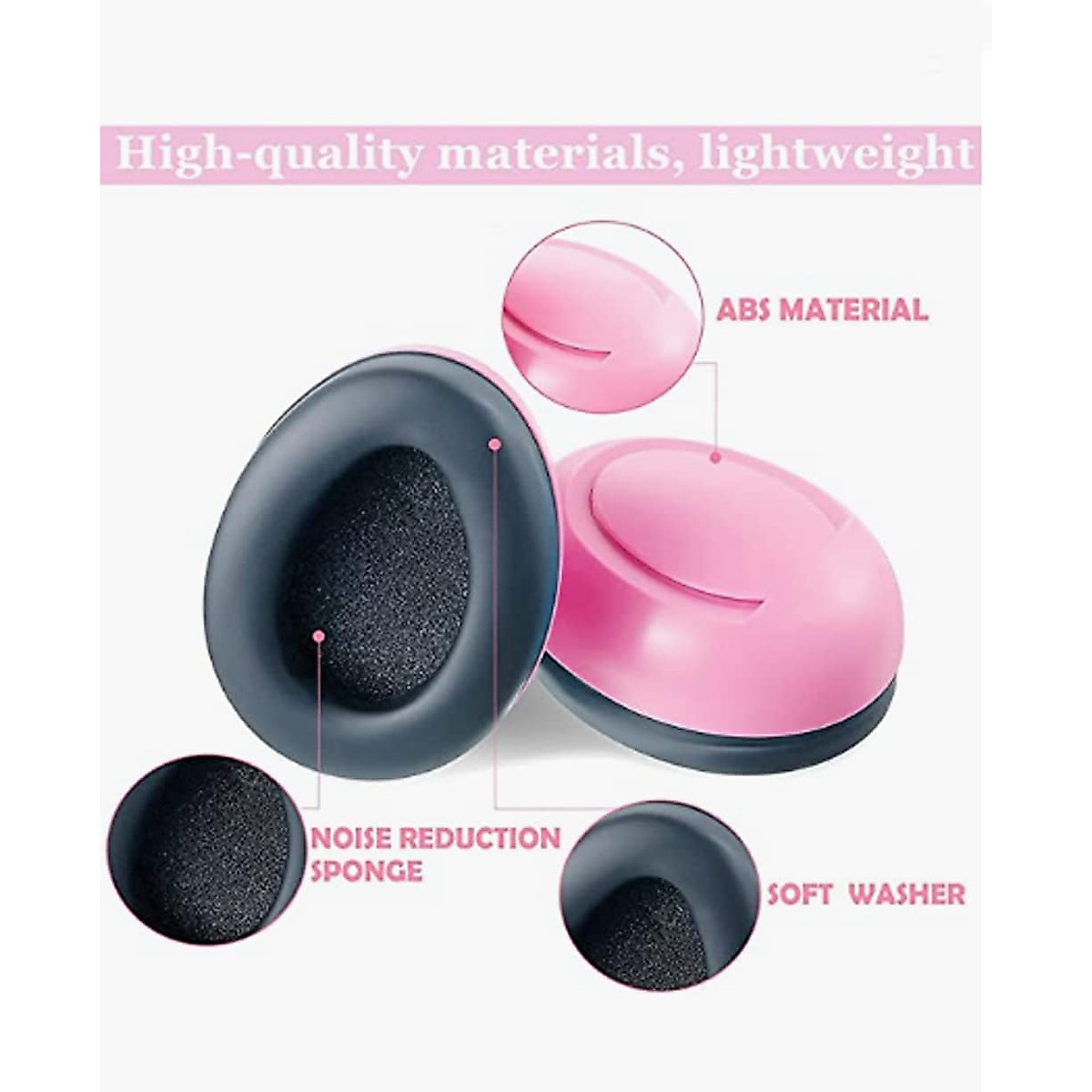 Baby Infant Ear Defenders Newborn Noise Cancelling Headphones Adjustable Soundproof Earmuffs Sleep Earmuffs for 0-3 Yrs