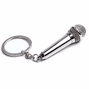ARFUKA Keychain Microphone Pendant Keyring Creative Gift for Music Lover Gift, Bag Charm, Fashion Accessory