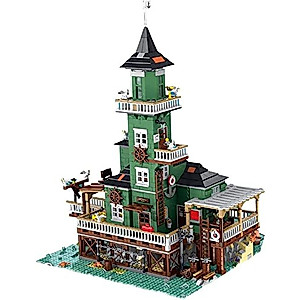 General Jim's Realistically Detailed Fisherman Harbortown Series City Modular Buildings 3452 Piece Three Level Lighthouse Construction Suite Building Blocks Toy Bricks Set for Adults and Teens