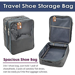 atorakushon® Shoe Bag Travel Organizer Pouch Waterproof Portable Storage Organizer Shoe Pouch Shoe Bag Cover Grey