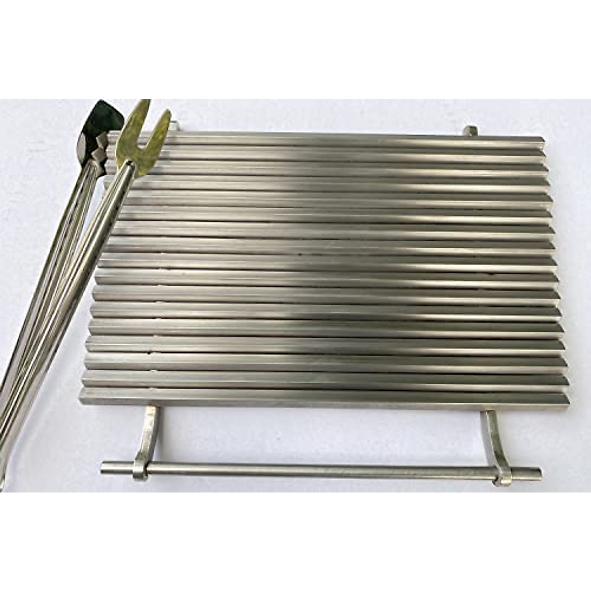 MOTOES Hibachi Grill Metal Portable Fire Pit, Outdoor Fire Pit, Backyard Fire Pit Bowl, Stainless Steel Charcoal Grill Kebab BBQ Portable Grill, 24''x 8'' inch Height : 5.5'' inch