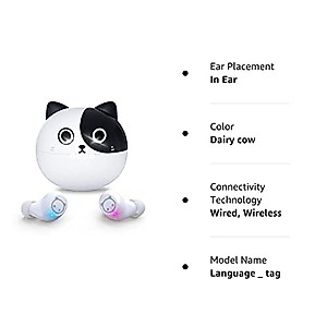 AMAFACE Wireless Earbuds,Bluetooth 5.0 in Ear Headphones with Microphone Lightweight,Noise Cancellation,3D Surround Stereo Earphones for Girl Gift,Long Life Portable Mini Charging Case