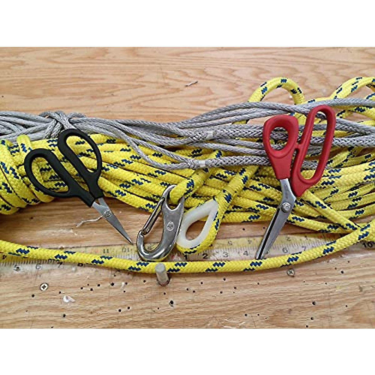 Ascend Tools 6-1/4 inch Carbon Steel Shears - Kevlar, Dyneema, Vectran, Spectra, Technora, Nomex, Innegra, Dacron, Fiberglass, Carbon Fiber, Breathers fiber cable