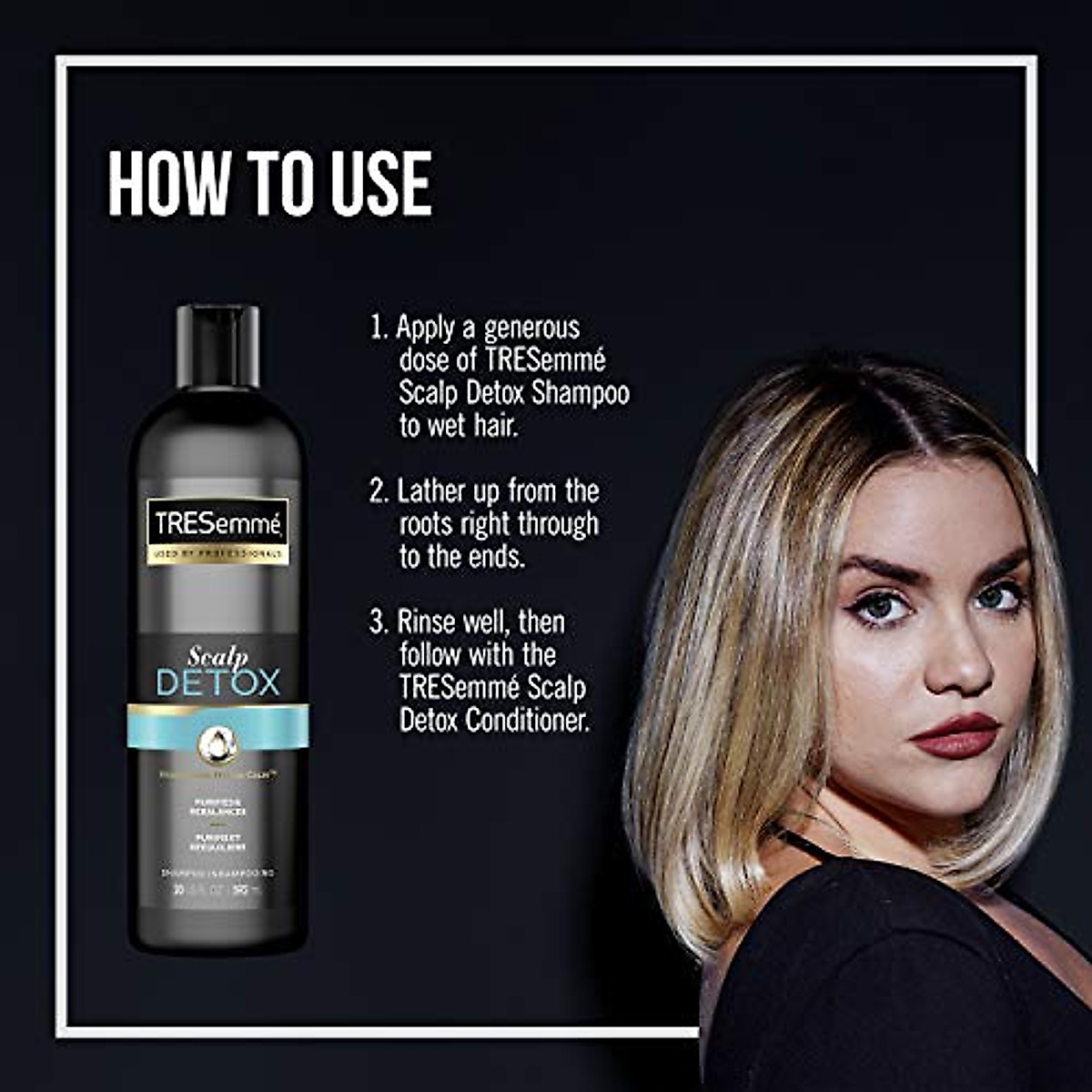 TRESemmé Shampoo for Dry and Itchy Scalp Detox to Purify Hair and Scalp from Build-Up and Excess Oils 20 oz