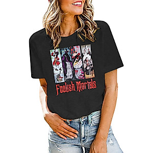 Beware of Hitch Hiking Ghost Shirt Women Funny Halloween Shirt Haunted Mansion Tshirt Hocus Pocus Fall Short Sleeve Top Dark Grey