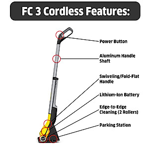 Kärcher - FC 3 Cordless Electric Hard Floor Cleaner – Perfect for Laminate, Wood, Tile, LVT, Vinyl, & Stone Flooring