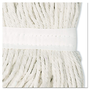 Boardwalk BWK2024RCT No. 24 Rayon Cut-End Wet Mop Head - White (12/Carton)