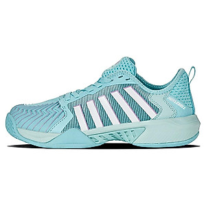 K-Swiss Women's Pickleball Supreme Shoe, Angel Blue/Sheer Lilac/Brilliant White, 9 M