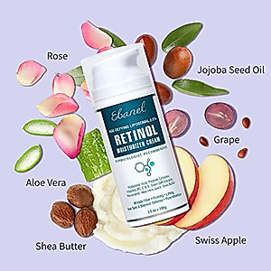 Ebanel 2.5% Retinol Cream for Face Moisturizer with Peptide, Hyaluronic Acid, Anti Aging Wrinkle Night Cream, Skin Tightening Firming Cream for Face and Neck, Minimizes Dark Spot, Age Spot, Acne Scar