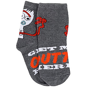 Disney Toy Story Novelty Crew Socks for Boys, Forky Woody Buzz Daredevil Alien Multi Pack of 5, Small