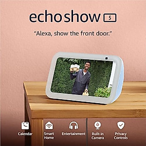 Amazon Echo Show 5 (3rd Gen, 2023 release) | Smart display with 2x the bass and clearer sound | Cloud Blue