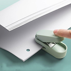 Mini Small Hole Puncher Pink Color, 10 Sheet Paper Hole Puncher Capacity Single Hole Puncher for Office Use Or Gift for Students (Pink)