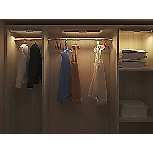 Joyzy 2 Pack Closet Lights Motion Sensor Closet Lighting with LED, Eye Protection Design for Pantry Light Automatic Wireless Lighting, LED Rechargeable Night Light for Wardrobe Under Cabinet Lights