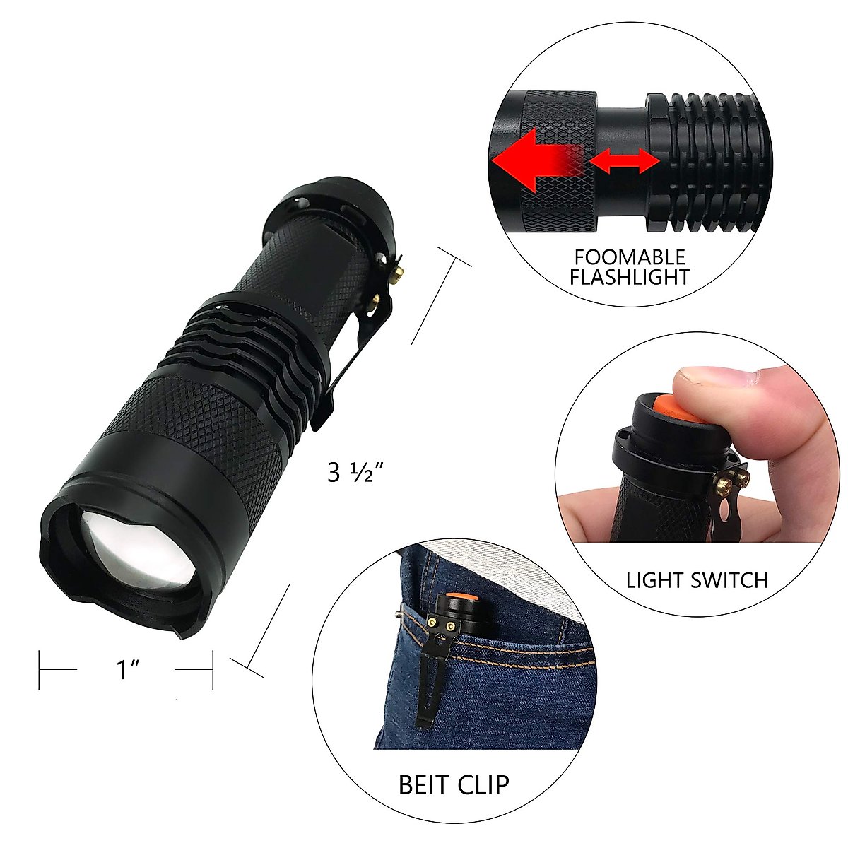 ALBATROSS Wild Survival Tools 3-in-1 Set Multi-Function Tool Combination with Tactical Folding Knife, Adventure Compass, Flashlight