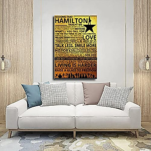 Lessons That Hamilton Taught Me Poster Wall Art Decor Canvas Printing Room Decoration Canvas Poster Wall Art Decor Print Picture Paintings for Living Room Bedroom Decoration Unframe-style 12x18inch(30