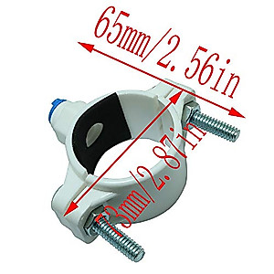 LQ Industrial 2pcs Drain Saddle Valve Clamp with 1/4" Quick Connect For RO System Water Filter (Dia. 40mm)