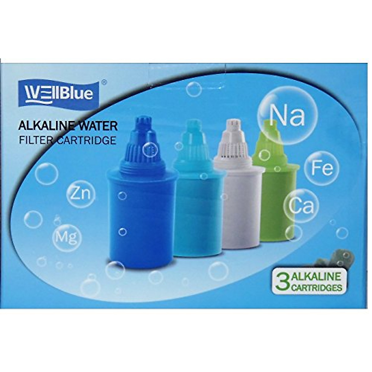 WellBlue Alkaline Water Replacement Filters (White) - 3 Pack