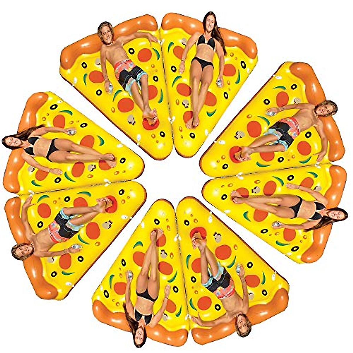 Swimline Giant Inflatable Pizza Slice for Swmming Pool (8 Pack)