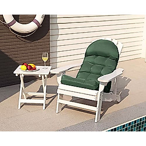 COSNUOSA Rocking Chair Cushion High Back Adirondack Chair Cushion Waterproof Patio Cushions for Outdoor Furniture Dark Green