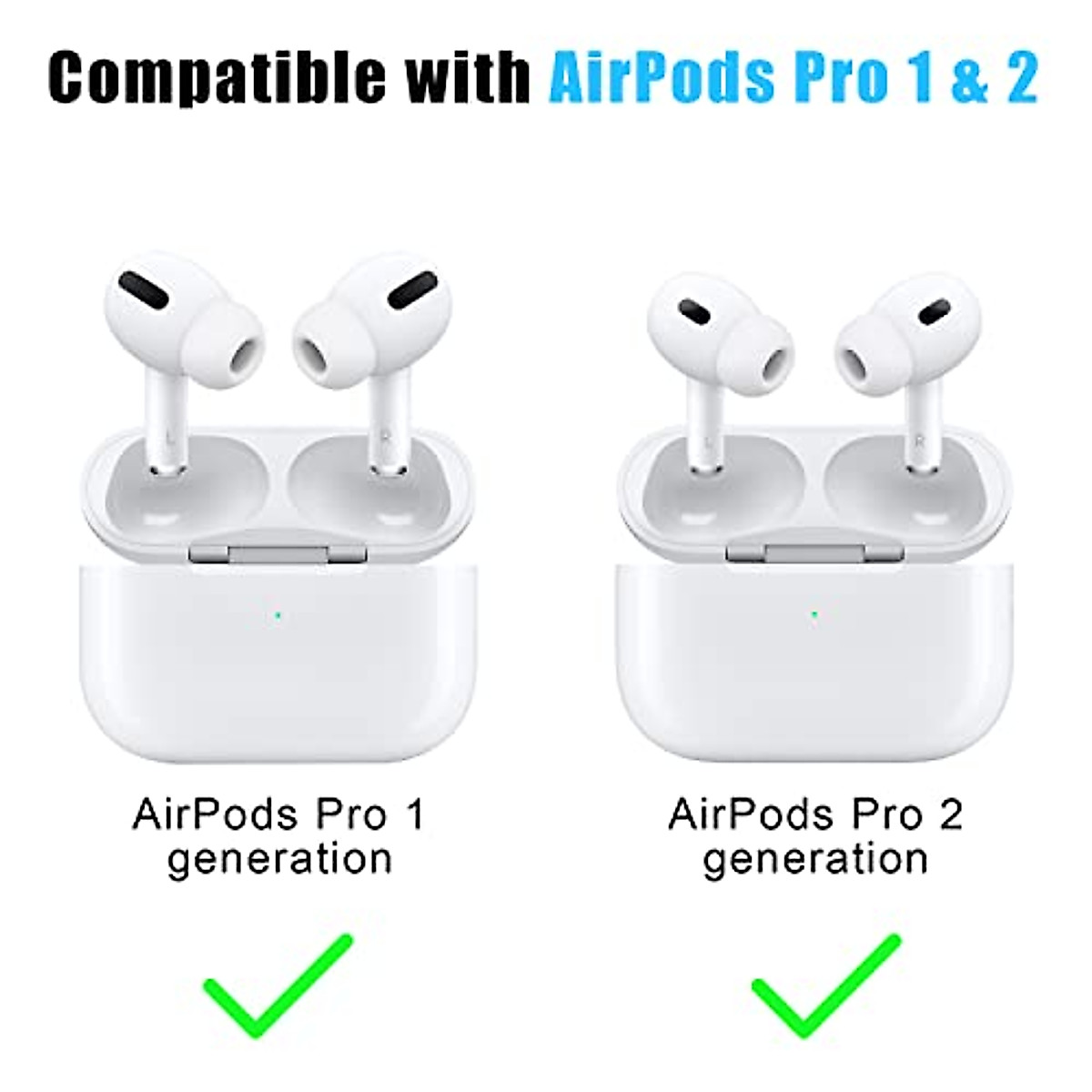 [3 Pairs] Replacement Ear Tips for Airpods Pro and Airpods Pro 2nd Generation with Noise Reduction Hole, Silicone Ear Tips for Airpods Pro with Portable Storage Box and Fit in The Charging Case(S/M/L)