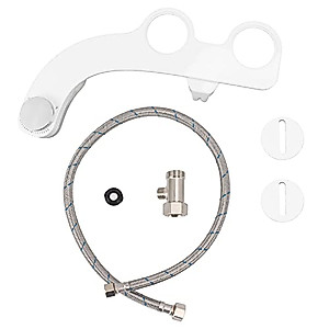 XWXLIJV Bidet Attachment for Toilet Non Electric Self Bidet Toilet Seat Attachment with Dual Nozzle 7/8 Copper Tee Bidet Toilet Attachment with Hose for Feminine Posterior Wash