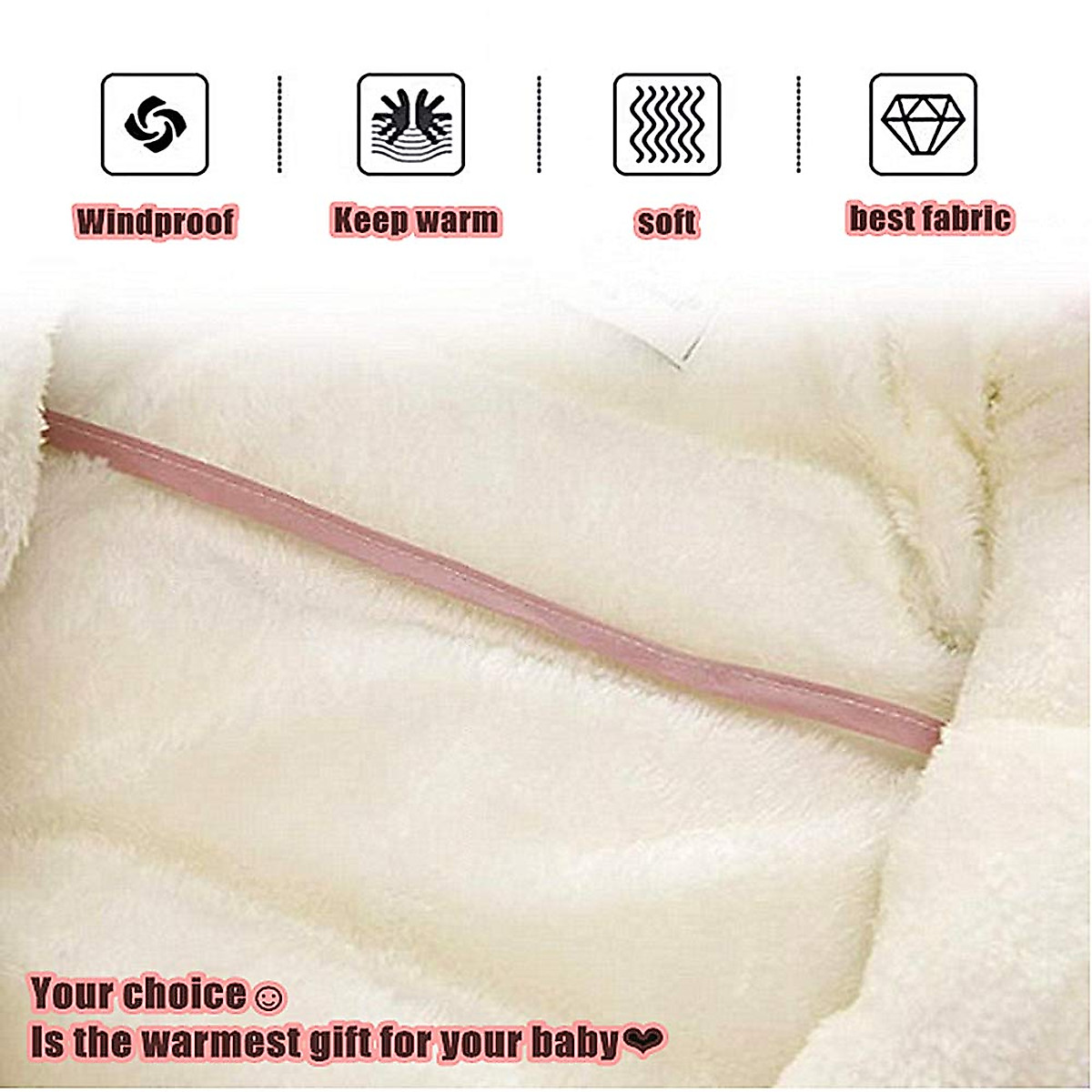 Pudcoco Toddler Baby Girls Boys Zipper Down Jumpsuits with Gloves, Winter Snowsuit Coat Romper Jumpsuit Outfits (D Pink Cotton Jacket + Gloves, 6-9M)