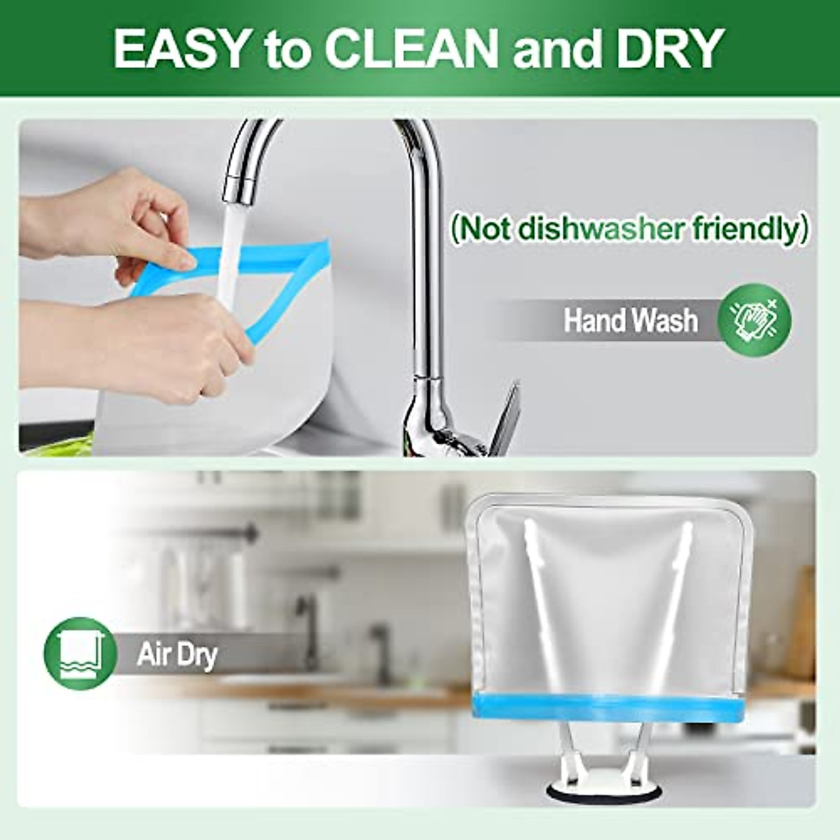 Reusable Freezer Bags Extra Thick & Leak Proof, 9 Pack BPA Free Silicone Bags for Food Storage, Travel, Marinate Meats, Fruit - 3 Gallon Bags & 3 Quart Bags & 3 Snack Bags