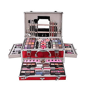 Joyeee All-in-One Makeup Gift Set Carry All Makeup Kit Women Full Kit With Makeup Bag Lipgloss Lipstick Concealer Blush Foundation Face Powder Eyeshadow Palette Cosmetic Palette #10