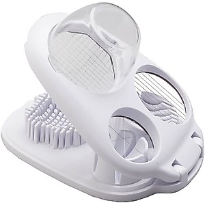 Egg Slicer for Hard Boiled Eggs - 3 Slice Modes, Handy Heavy Duty Stainless Steel Egg Cutter - Kitchen Dicer for Strawberry, Mushroom, Grape, Cherry Tomato