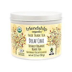 Friendship Organics Decaf Chai Tea Bags, Organic and Fair Trade 20 count