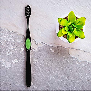 RM Oral Charcoal Whitening Soft Brushes 4ct with 80 Count Charcoal Floss Picks